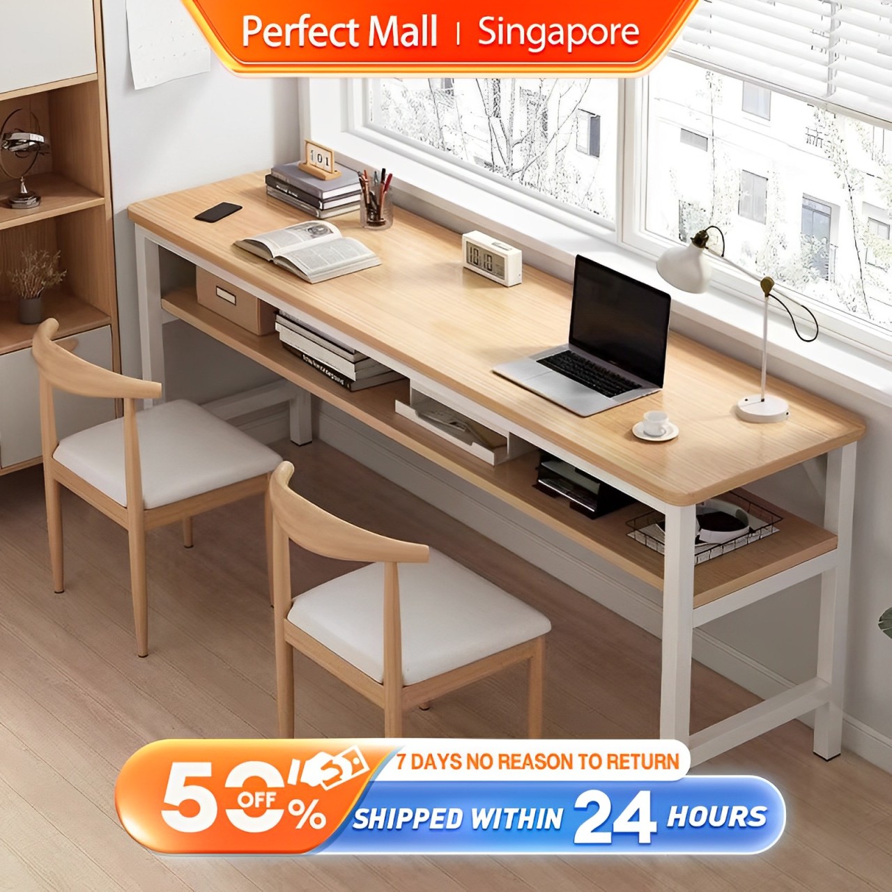 PM 120/160CM Home Office Table Simple Desktop Computer Desk Student ...