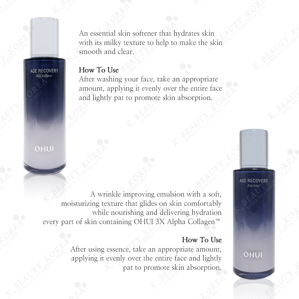 [O HUI] Age Recovery 3pcs Special Set (Skin Softener+Emulsion+Cream ...