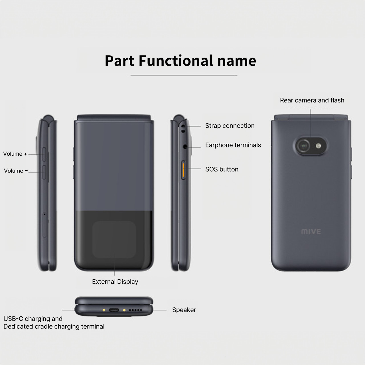 MIVE Style Folder 2 32GB AT-M140 -Smartphone /Flip phone | Shopee Malaysia