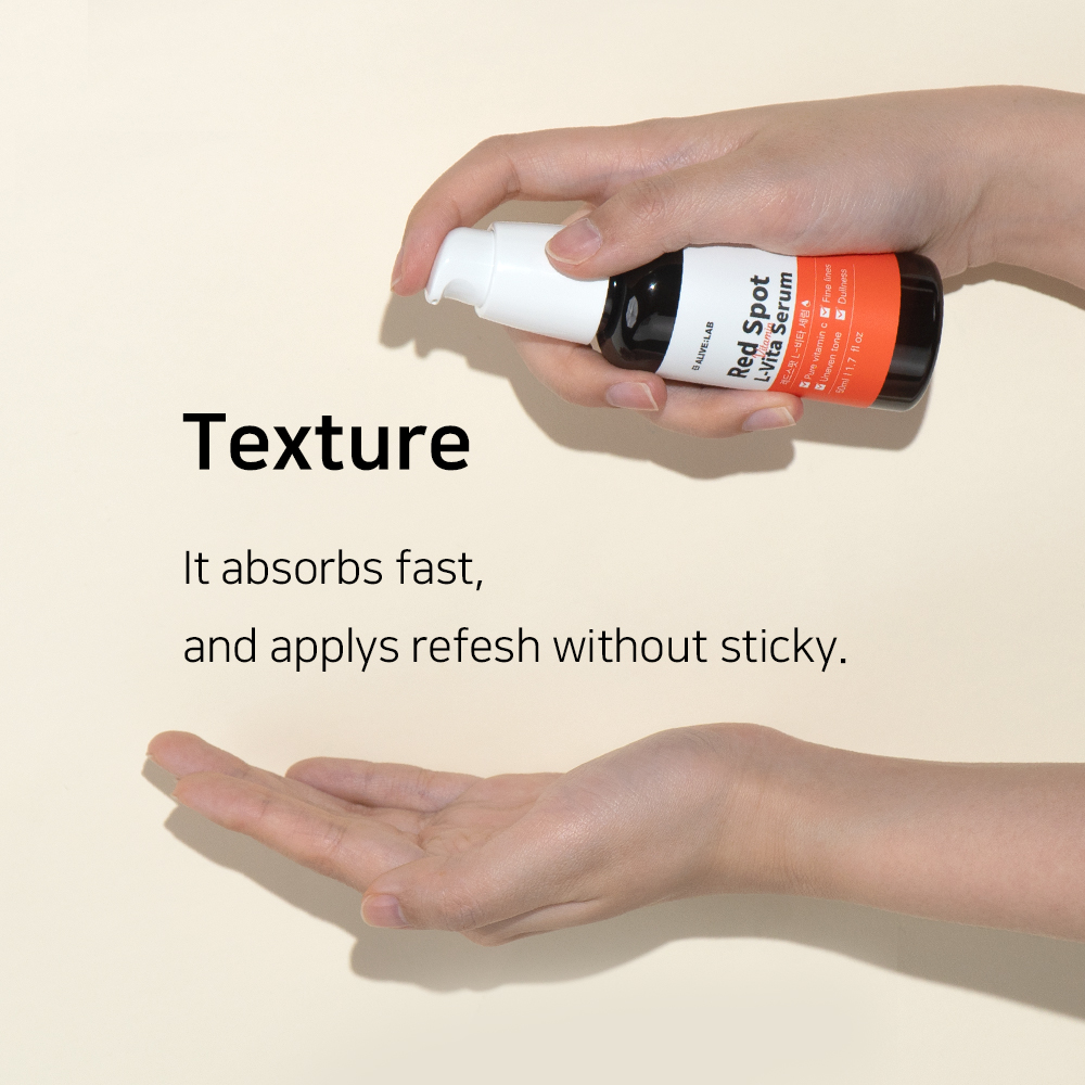 ALIVELAB Red Spot L-Vita Serum, Pure Vitamin C Face Serum for Anti-Aging Skin Brightening Dark ...