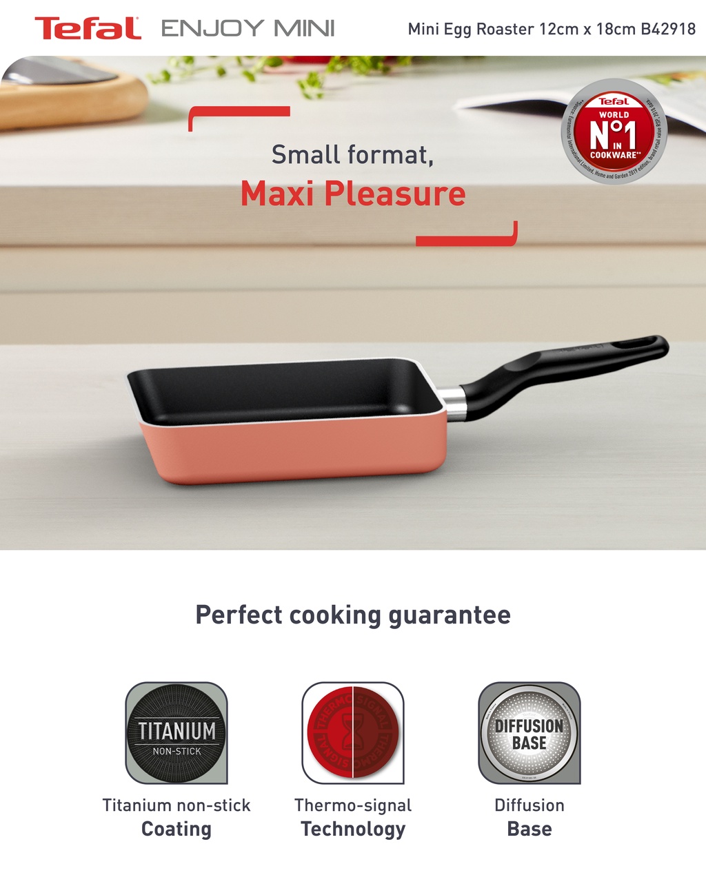 Tefal Enjoy Mini G6 Egg Roaster 12cm [B42918], Egg Pan 12cm [B42700 ...