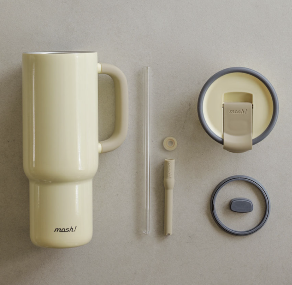 Mosh / Pop-Up Straw 820ml (10 colors) original authentic double wall thermos handle stainless ...