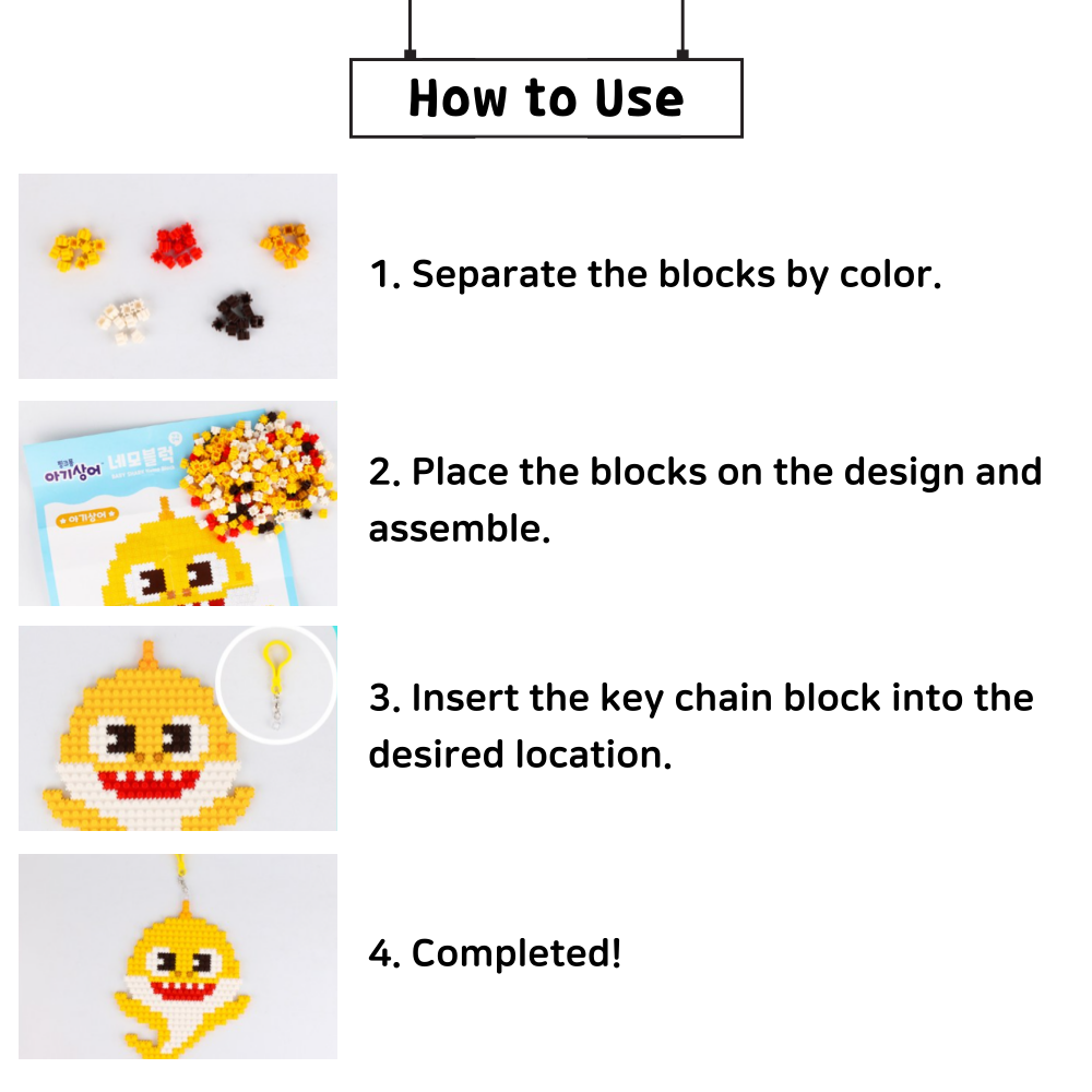 Pinkfong Baby Shark Block Mini Block Baby Shark Daddy Shark Mommy Shark ...