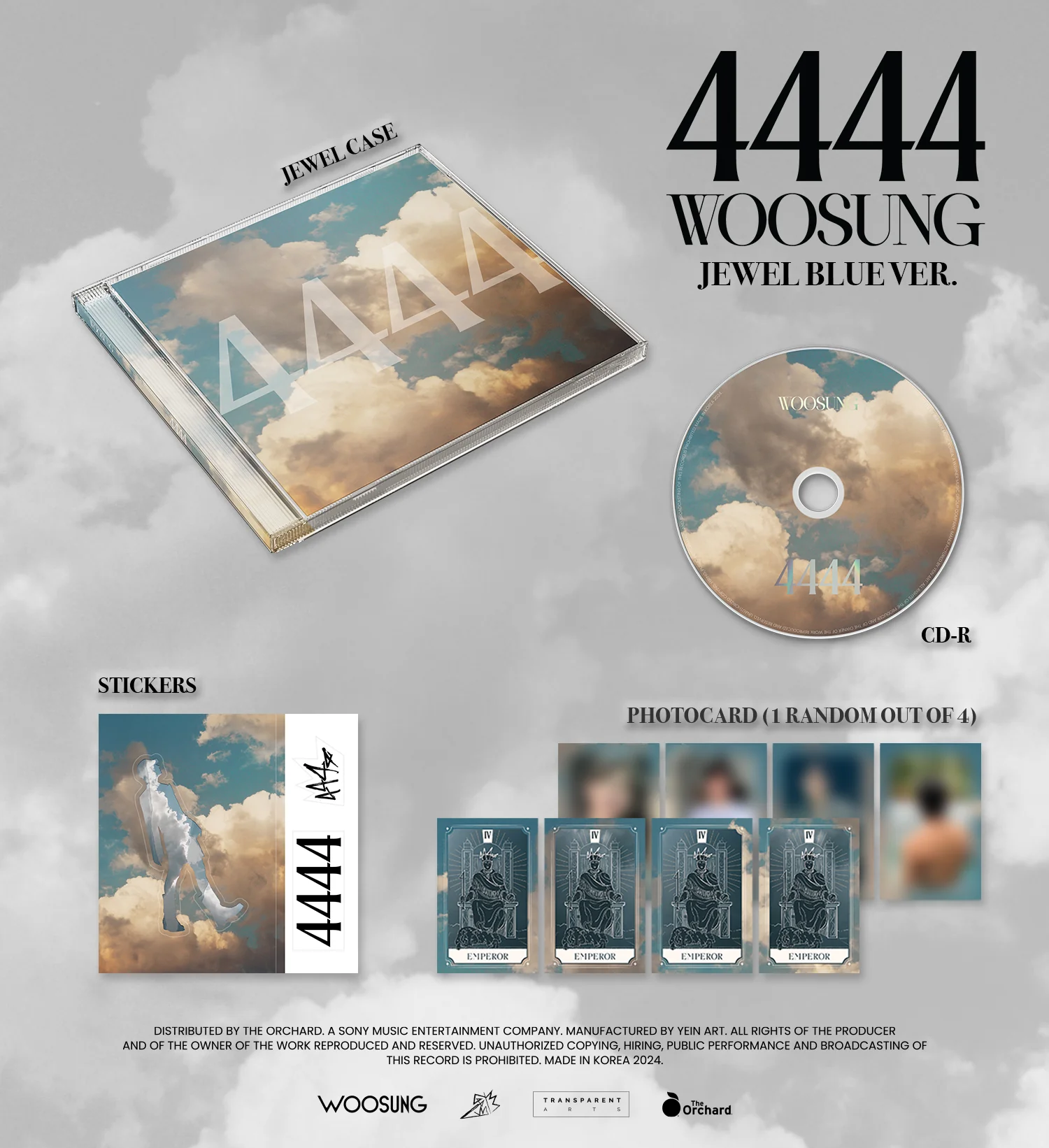 (JEWEL ver.) KIM WOOSUNG (THE ROSE) [4444] 2nd ALBUM (4th Oct.2024 ...