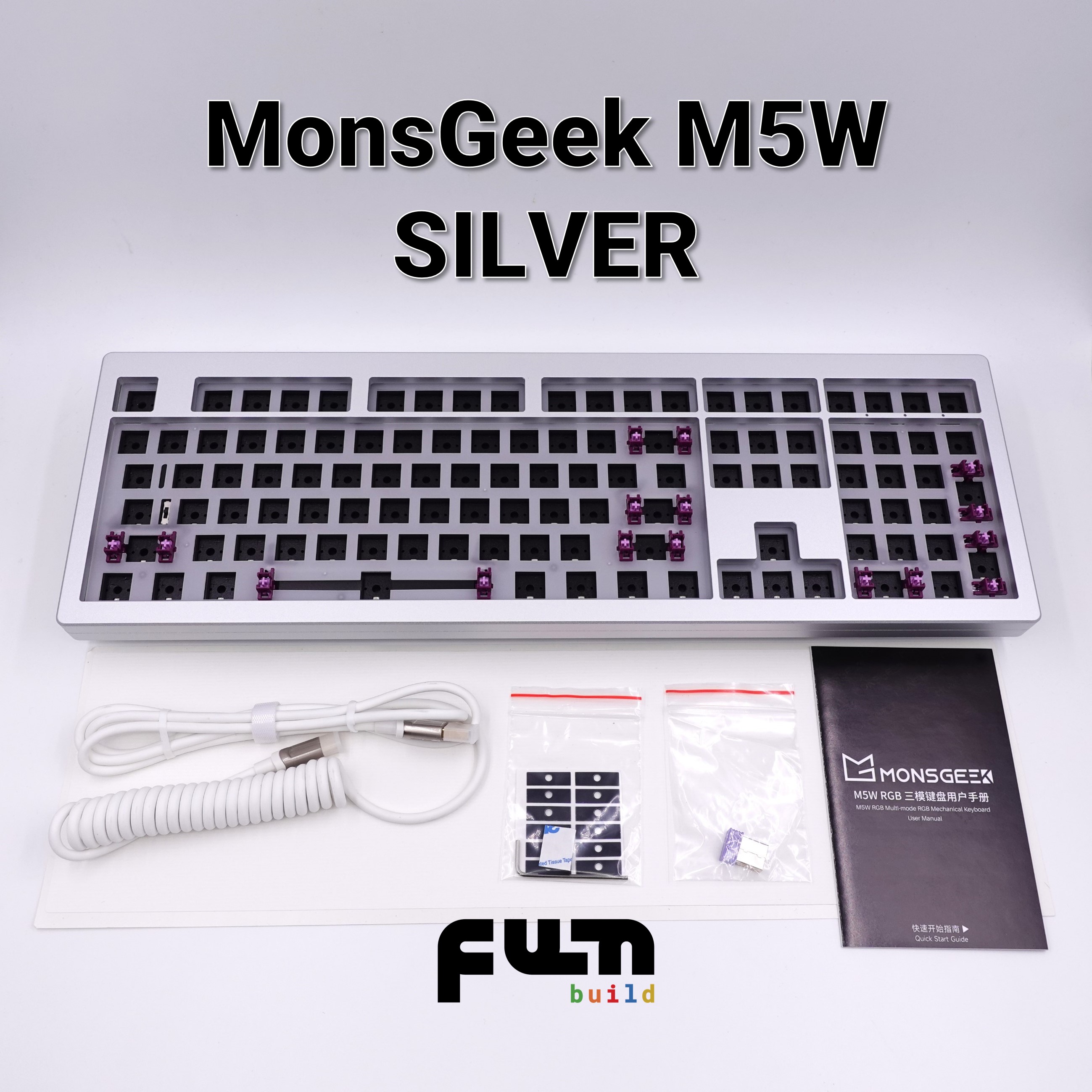 MONSGEEK M5W Full Size Aluminum Mechanical Keyboard Barebones Kit ...