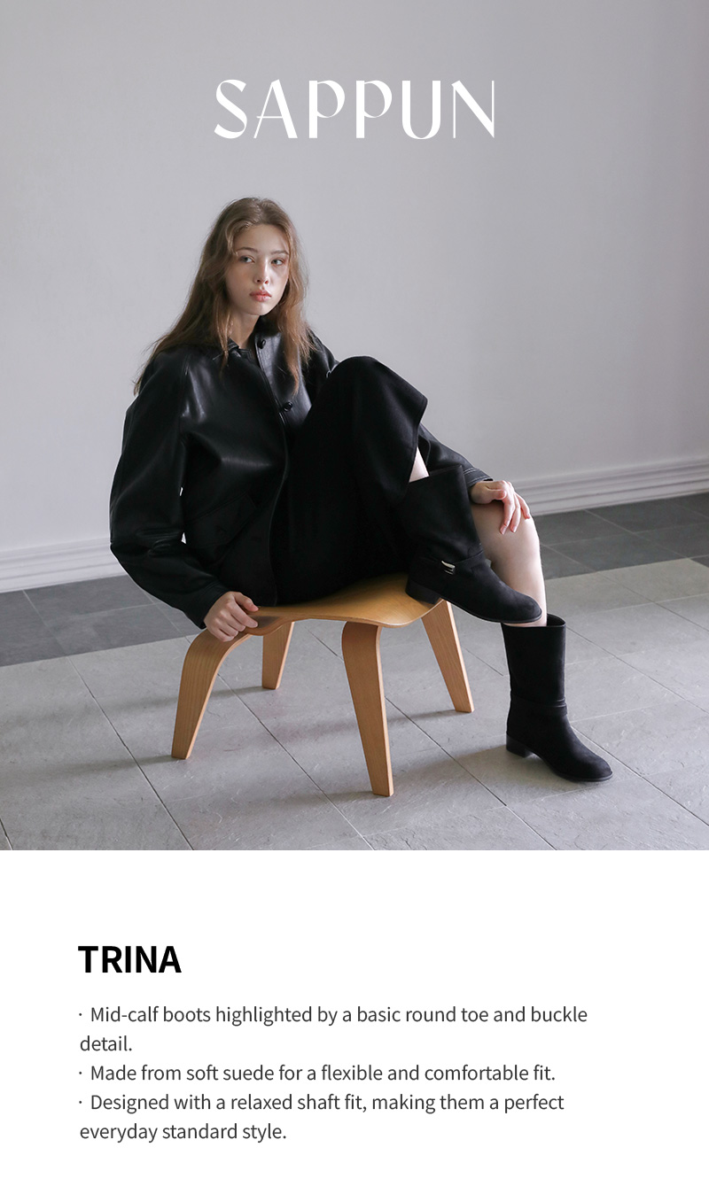 [SAPPUN] Trina Mid Boots (3.5cm) | Shopee Malaysia