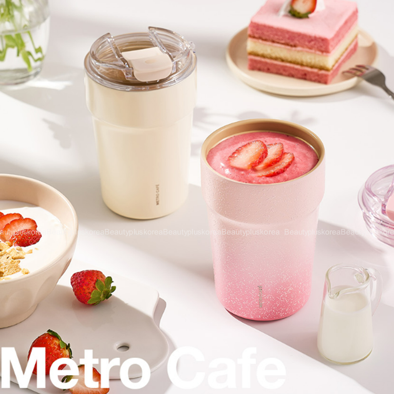 [LocknLock] Metro Cafe Ceramic Tumbler 400ml LHC4356 (Vanilla ...