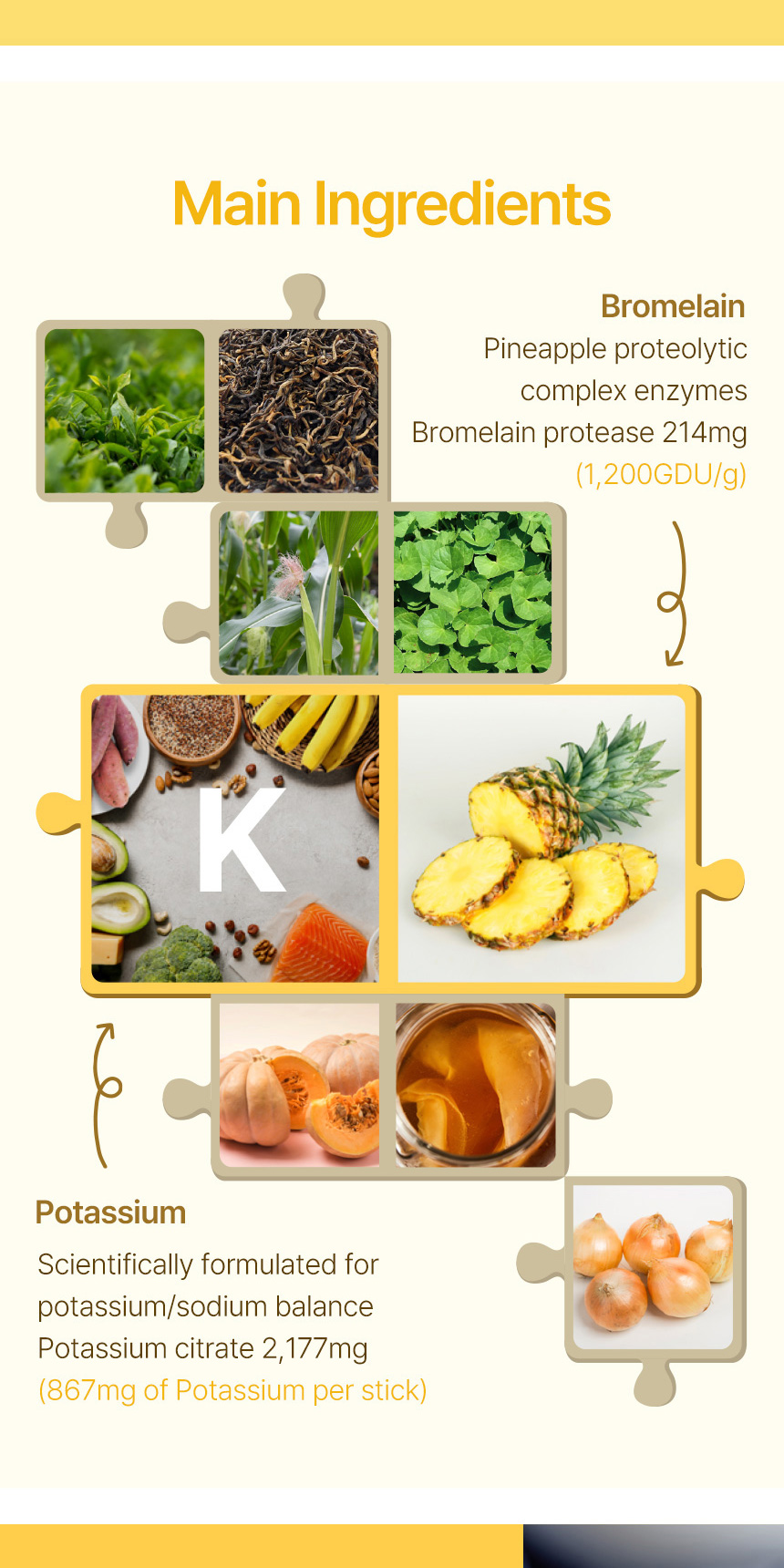 [BUY3 FREE1] YOUNGLONG Premium Korean Potassium Kombucha (Lemon/Berry) with Bromelain / 80T ...