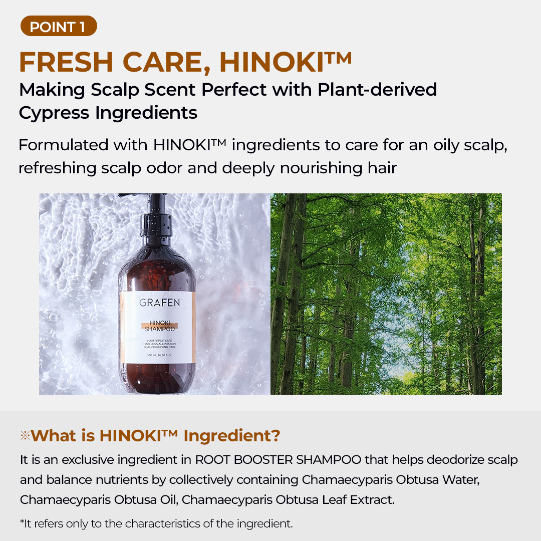 [GRAFEN] Hinoki Shampoo 500ml x2· Oily Scalp shampoo· anti hair loss ...
