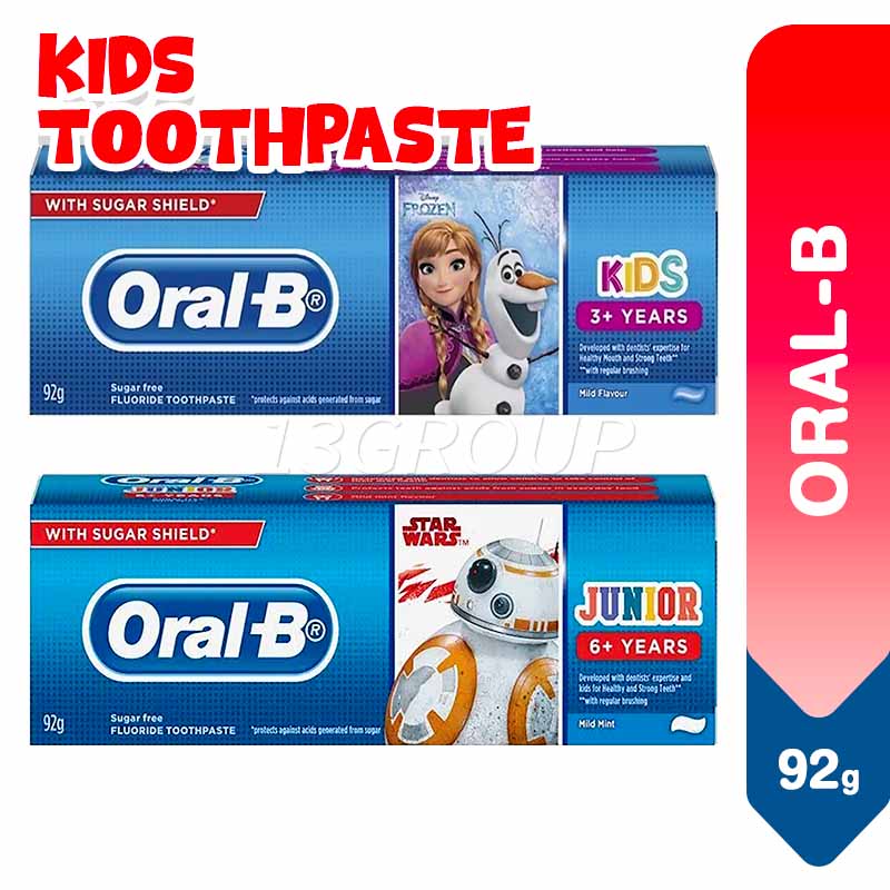 Oral-B Kids Toothpaste 3+ / Junior 6+, 92g | Shopee Malaysia