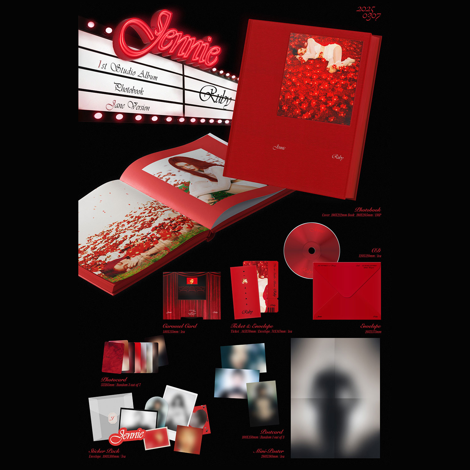 BLACKPINK JENNIE - 1st Studio Album [Ruby] (Photobook Ver.) (LUCKY DRAW ...