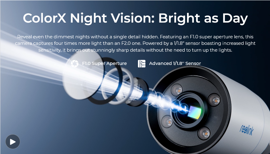 Reolink CX810 ColorX Series 8MP Outdoor Camera True Color Night Vision ...