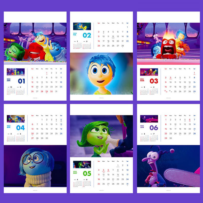 Disney 2025 A3 Wall Calendar Winnie the Pooh Alice Korean Inside Out ...