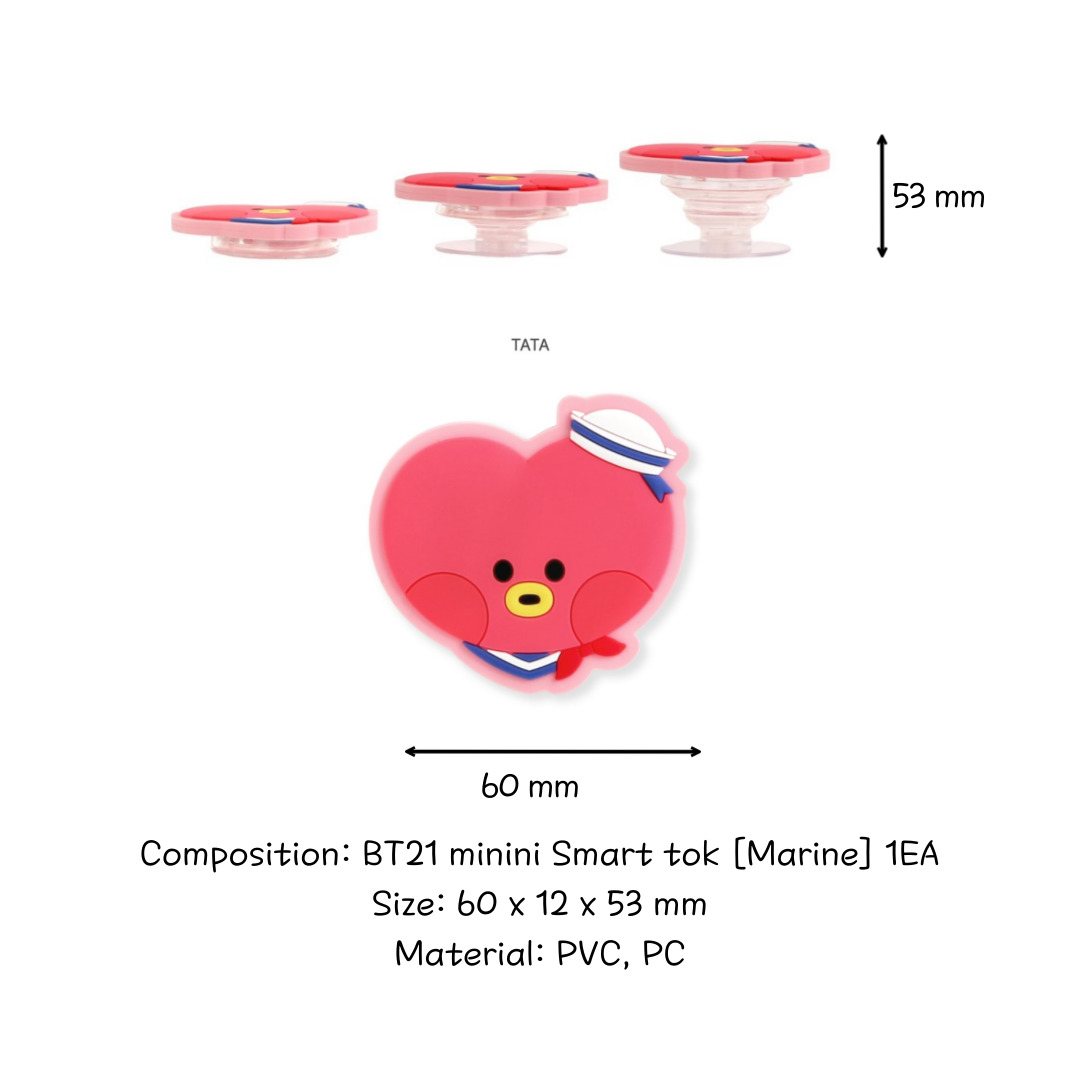 BT21 minini Smart Tok -Mobile phone griptok - Marine - Limted Edition ...