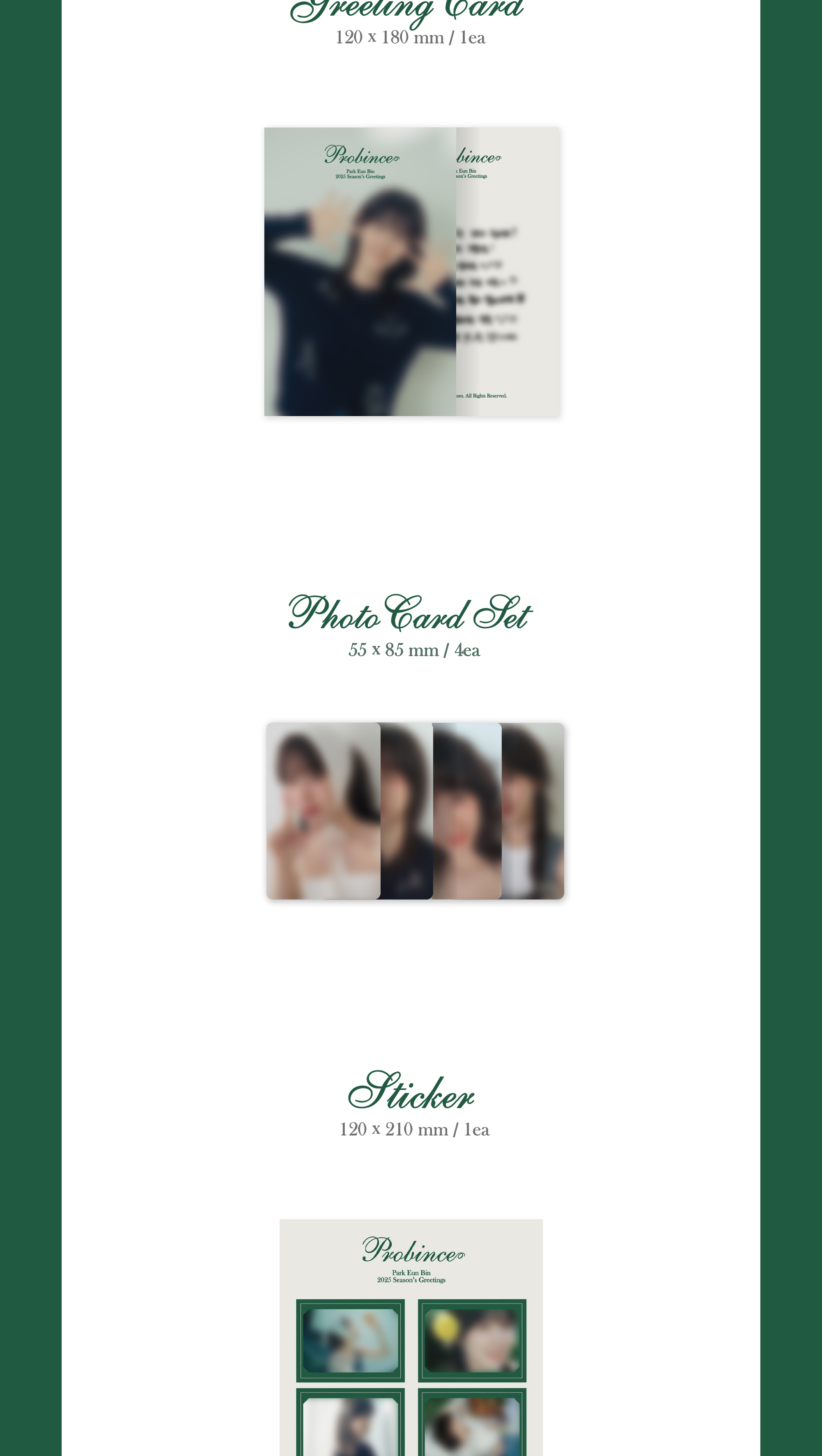 PARK EUN BIN - 2025 SEASON'S GREETINGS [PROBINCE] (26th Dec.2024) | Shopee Malaysia