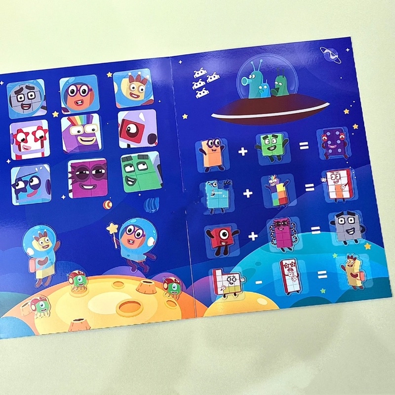Numberblocks reusable sticker book kids math learning toys | Shopee ...