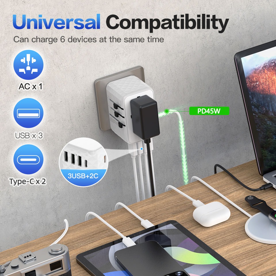 WORLD PLUG BASIC – PD 20W Universal Travel Adapter | Shopee Malaysia