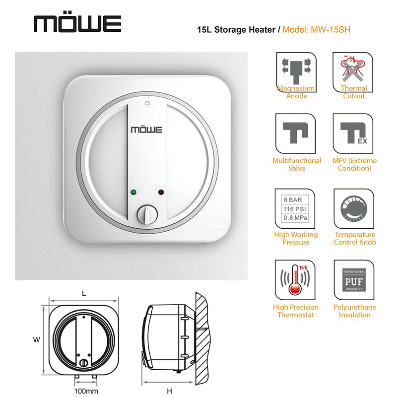 Aerogaz/MOWE MW15SH storage heater | Shopee Malaysia
