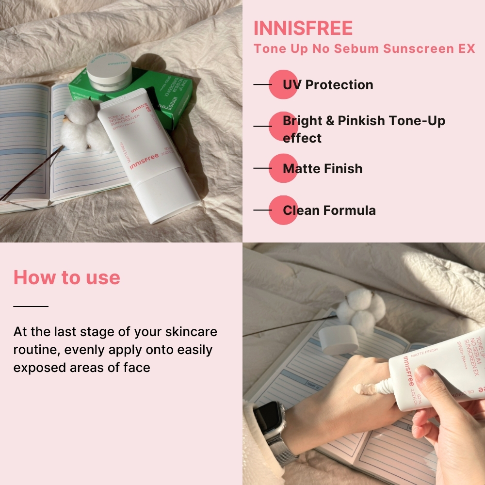 Innisfree Sunscreen UV Active Poreless & Hydration Set - 50ml & 60ml ...