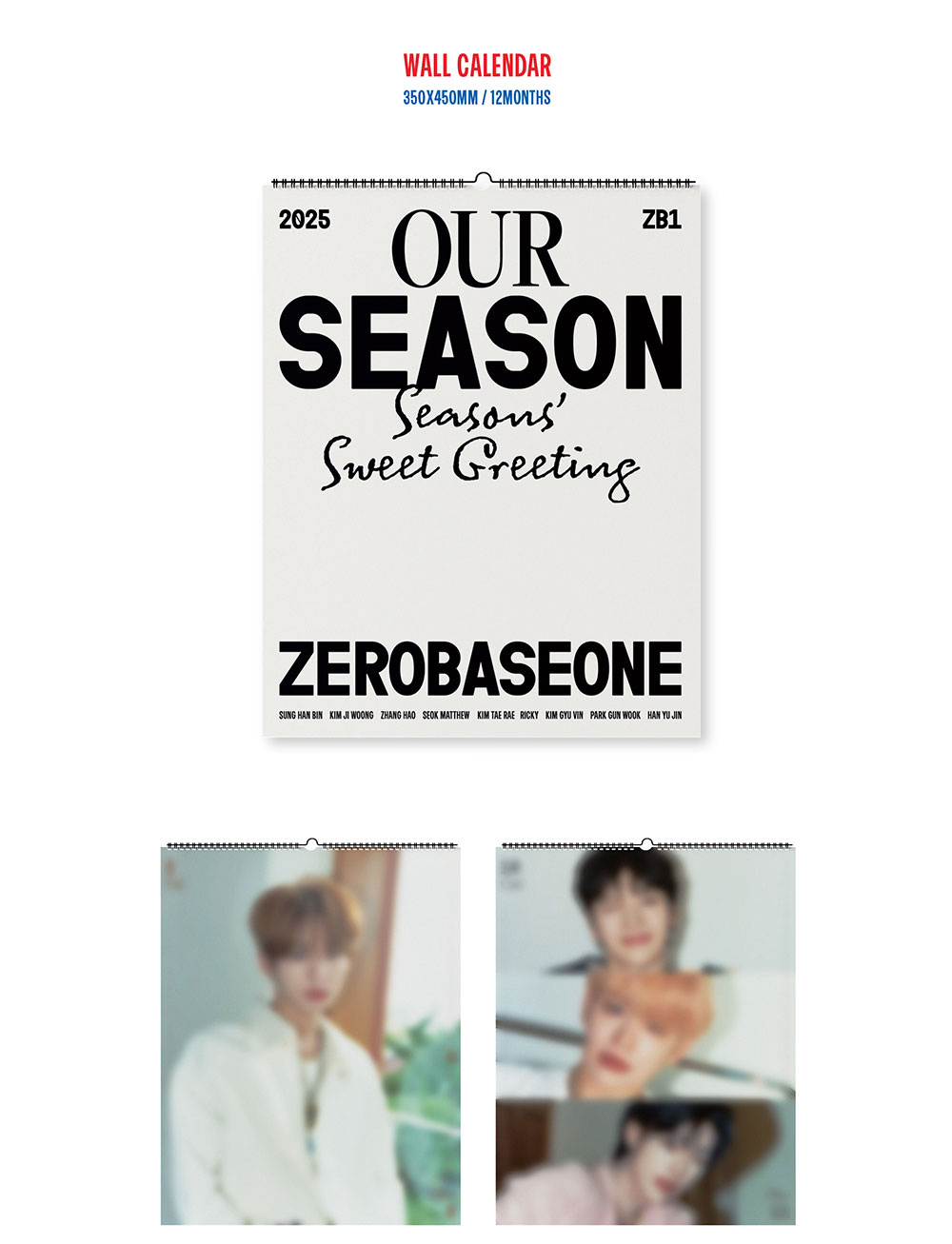 ZEROBASEONE (ZB1) [OUR Season] 2025 WALL CALENDAR (23rd Dec.2024) | Shopee Malaysia