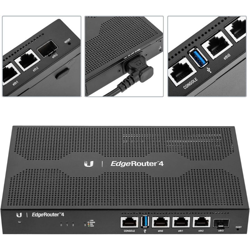 Ubiquiti UniFi UBQ-ER-4 EdgeRouter 4 | Edgemax Technology 4Gb/s - 1 ...