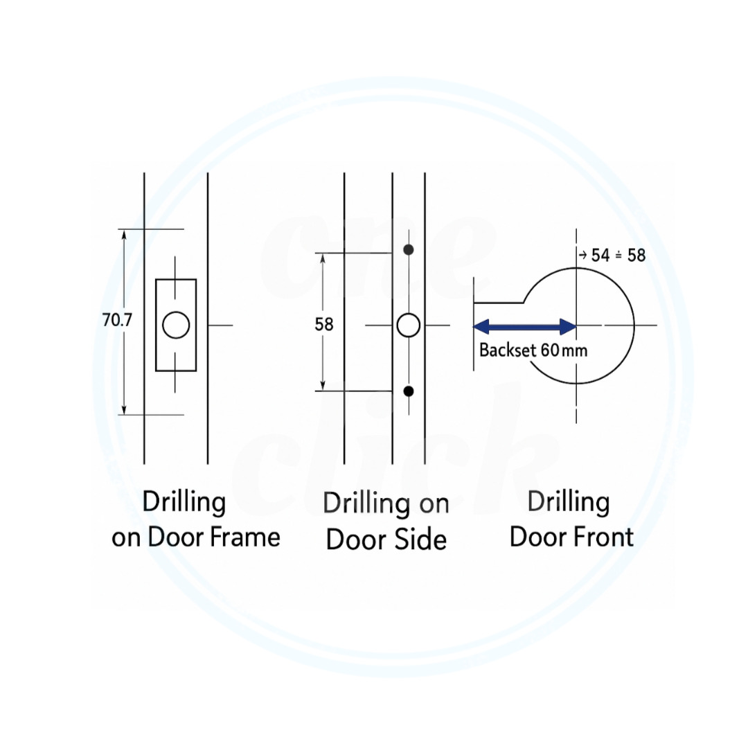 KOREA Push Pull Door Handle PPL 1701 – Privacy Handle with Lock for ...