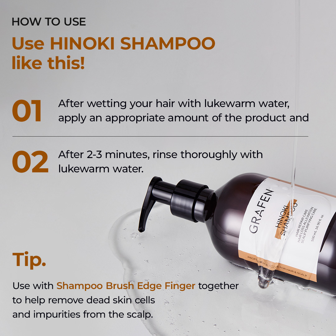 [GRAFEN] Hinoki Shampoo 500ml x2· Oily Scalp shampoo· anti hair loss ...
