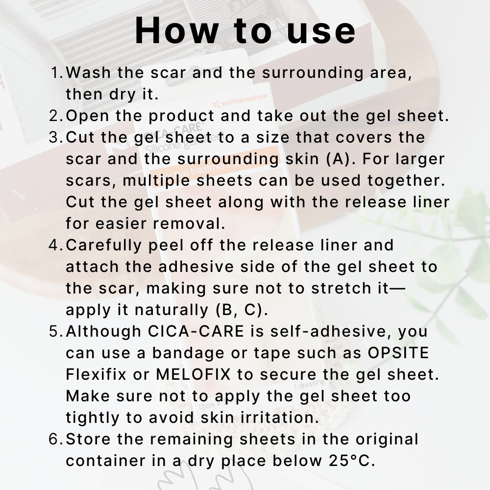 Smith & Nephew Cica Care Scar Silicone Gel Sheet | Effective Scar ...