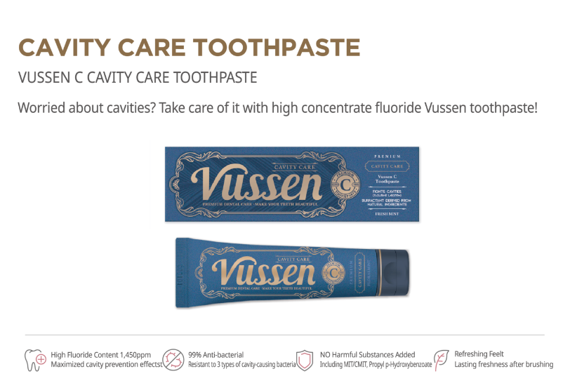 VUSSEN Whitening Toothpaste - Premium Dental Hygiene for Strong Teeth ...