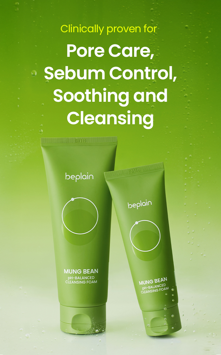 BEPLAIN OFFICIAL MUNG BEAN pH-BALANCED CLEANSING FOAM 80ml | Gentle ...