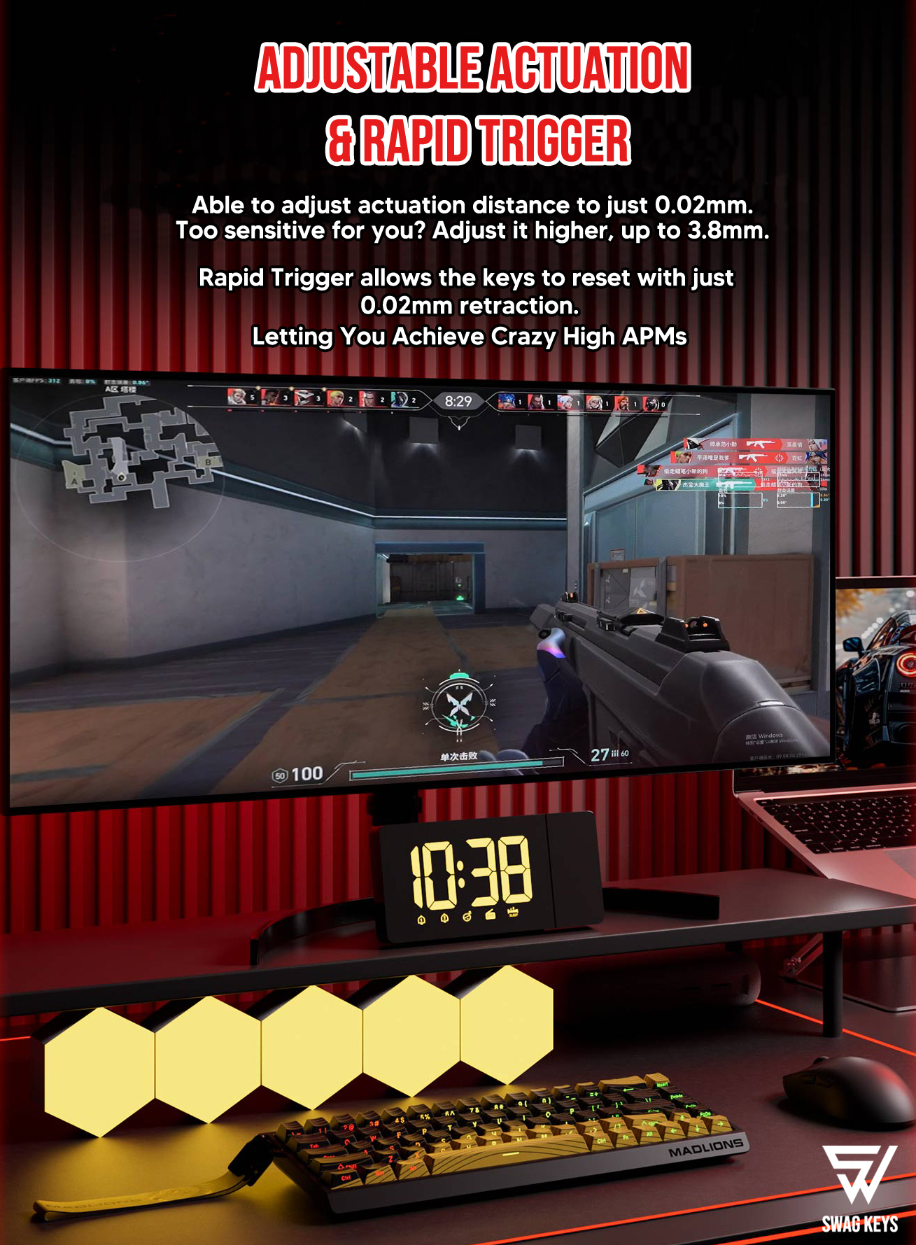 【SG】 MADLIONS MAD 60 68 HE RGB Pro Gaming Keyboard Adjustable Hall ...