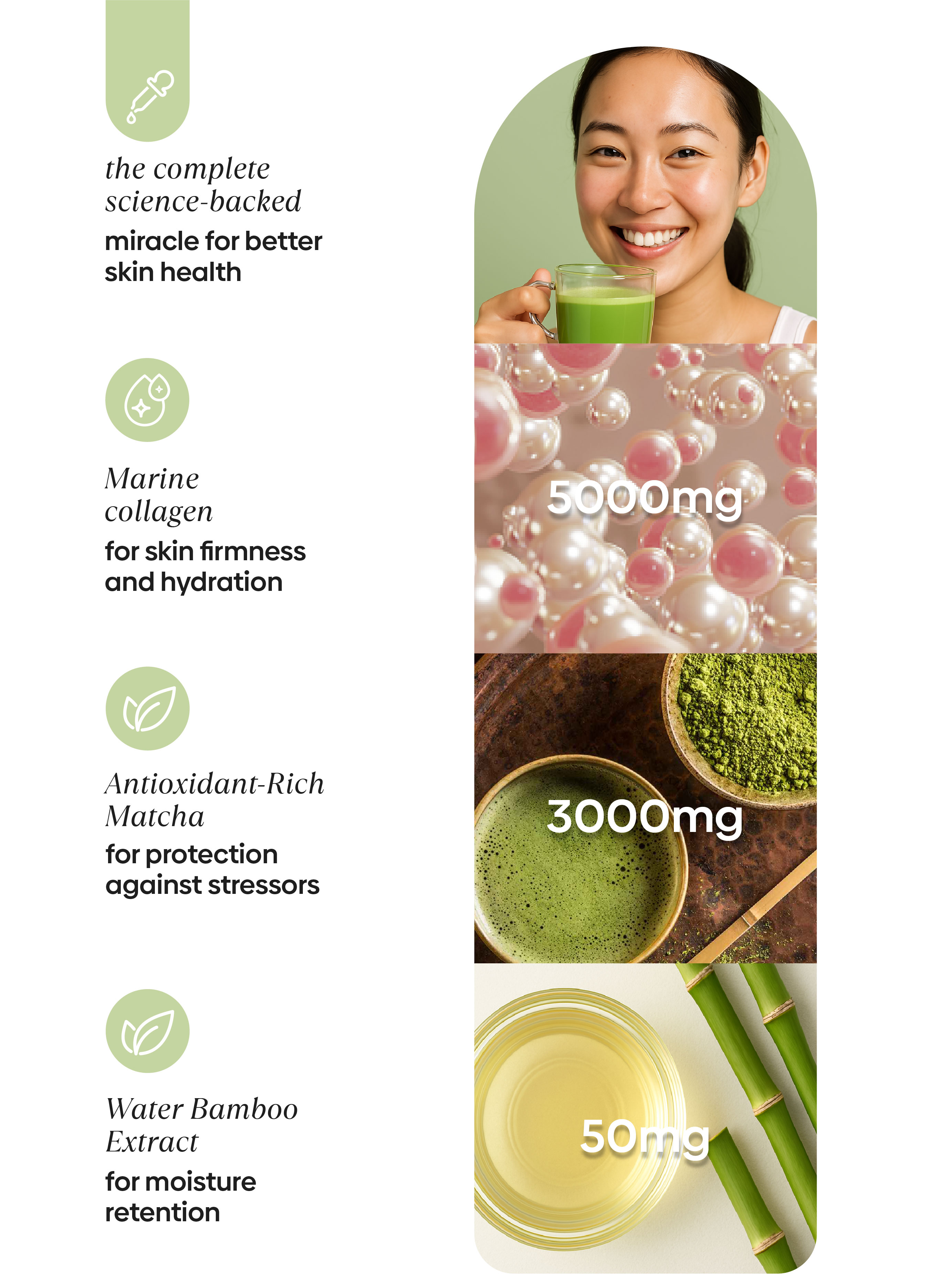 Purest Co Marine Collagen Peptides Matcha - Glow Skin, Strengthen Hair ...