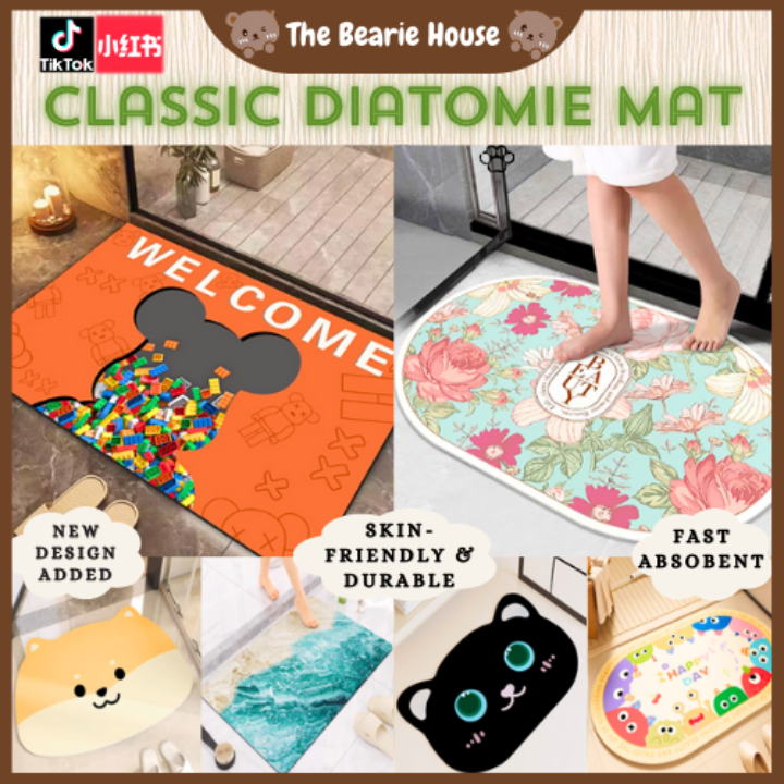 New Arrival Cartoon Diatomite Super Absobent Floor Mat(Shower Mat,Anti ...