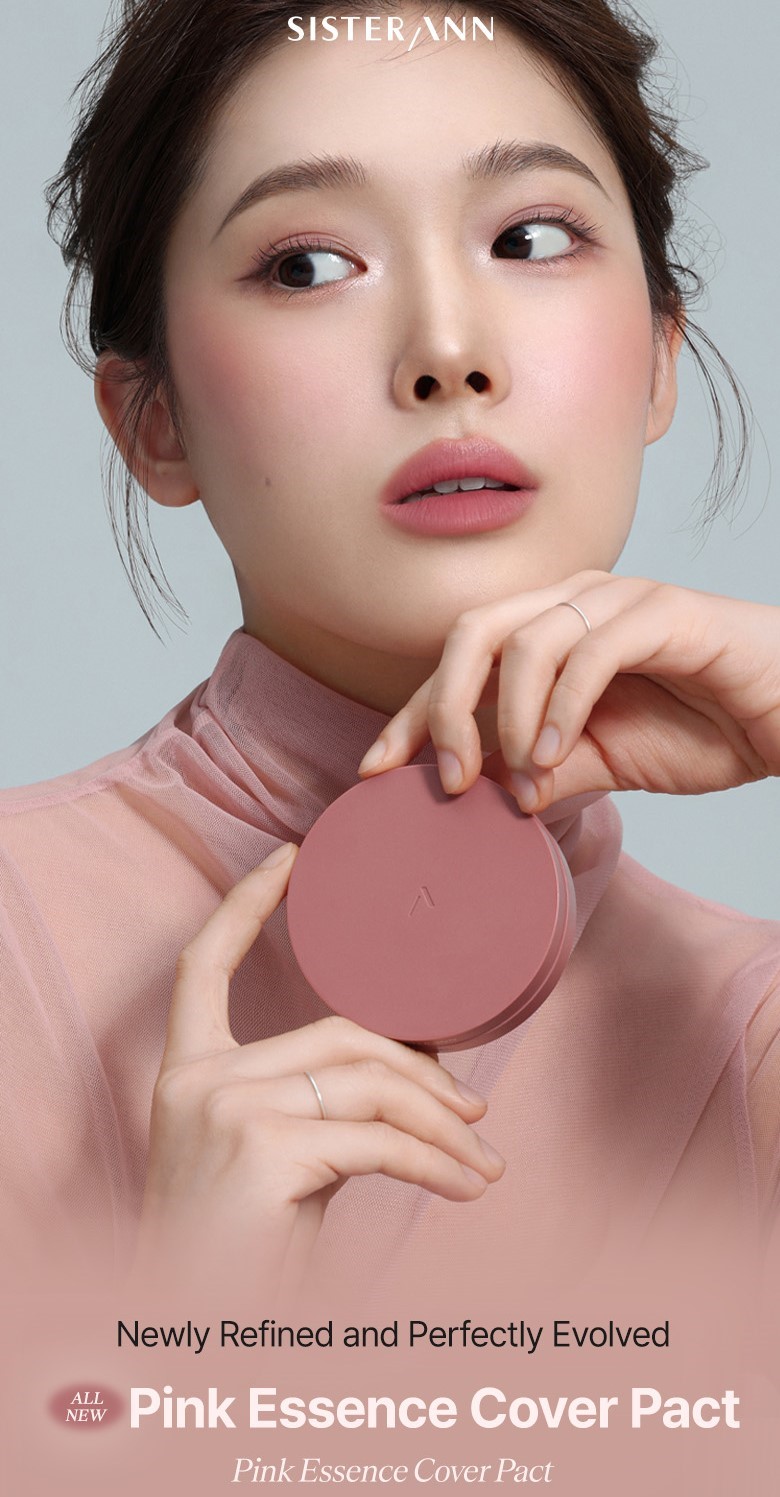 [SISTER ANN] Pink Essence Cover Pact - High Coverage / Moisturizing ...