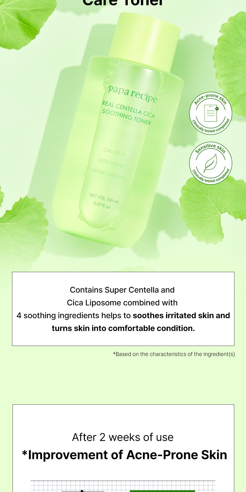 papa recipe Real Centella Cica Soothing Toner (150ml) | Shopee Malaysia
