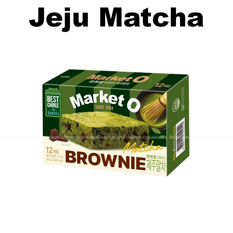 [MARKET O] Café style Brownie 12p 240g (Real Brownie / Korea Edition / Jeju Matcha / Cream ...
