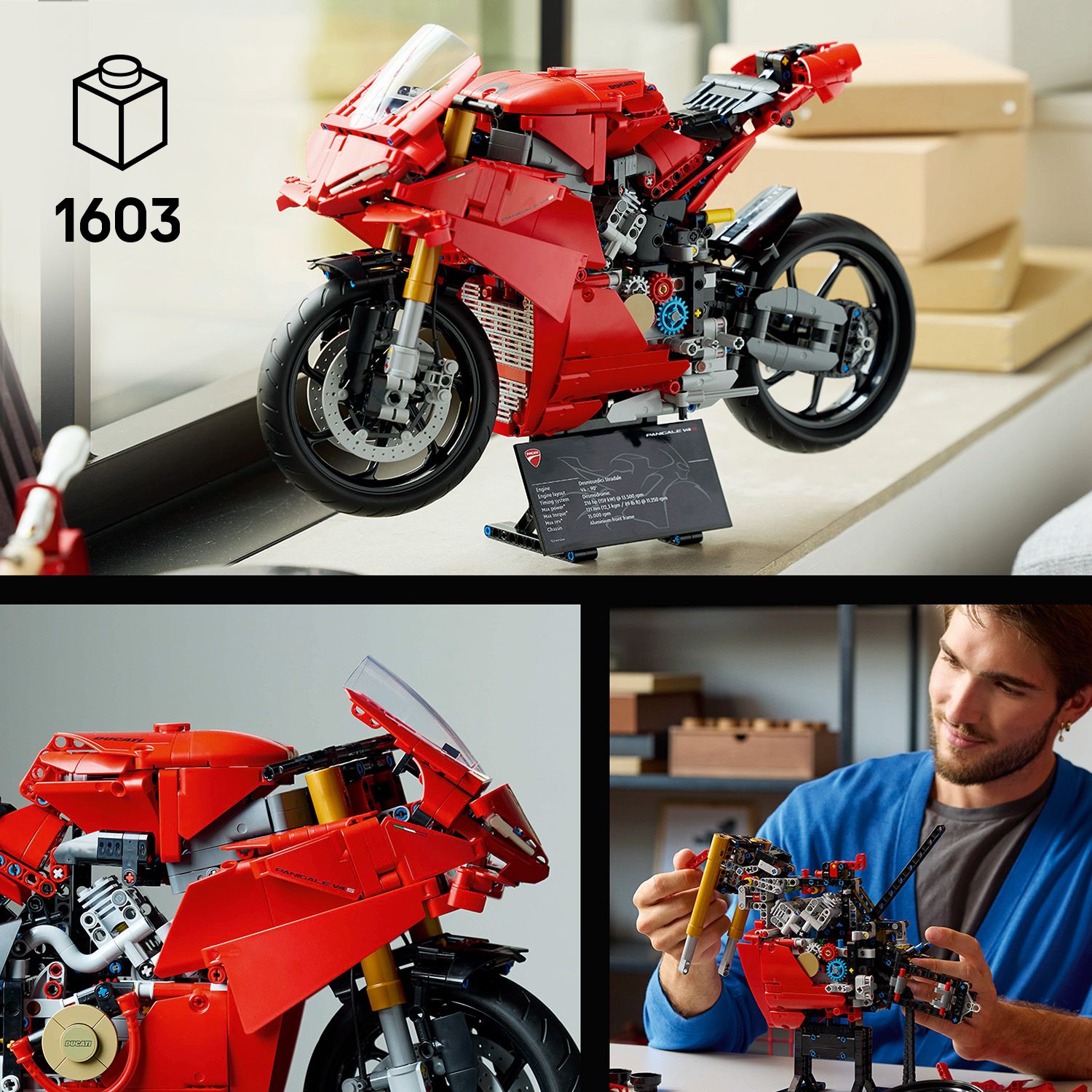 LEGO Technic 42202 Ducati Panigale V4 S Motorcycle (1603 Pieces ...