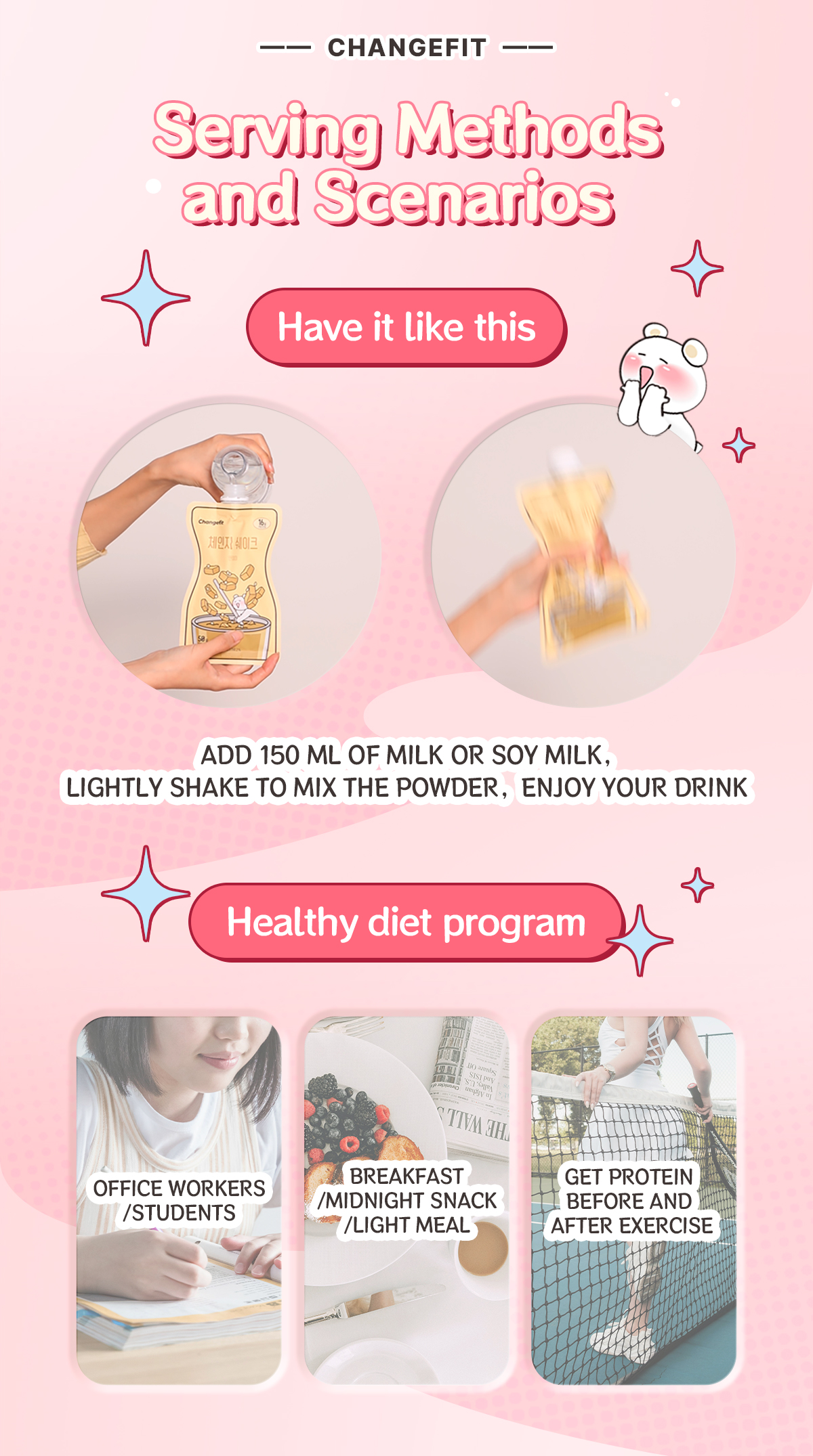 [Changefit] High Protein Diet Drink Meal Shakes Weight Management Nutrition Supplement Food-6ea ...