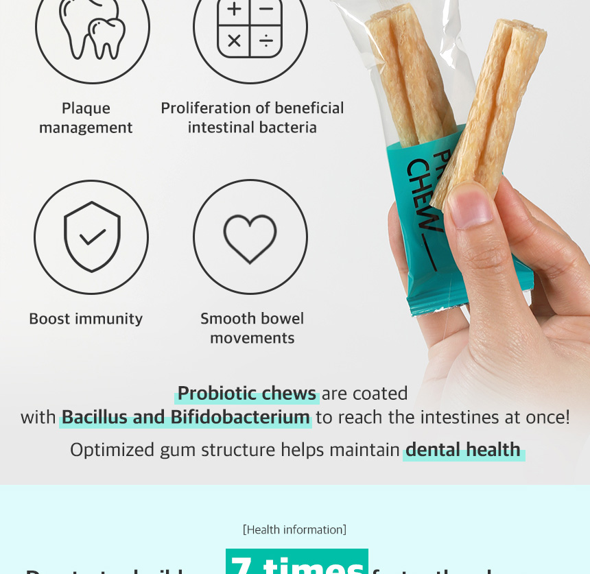 [Doctor By PROBIOTICS CHEW] Puppy Dental Gum Lactobacillus Teeth Snack ...