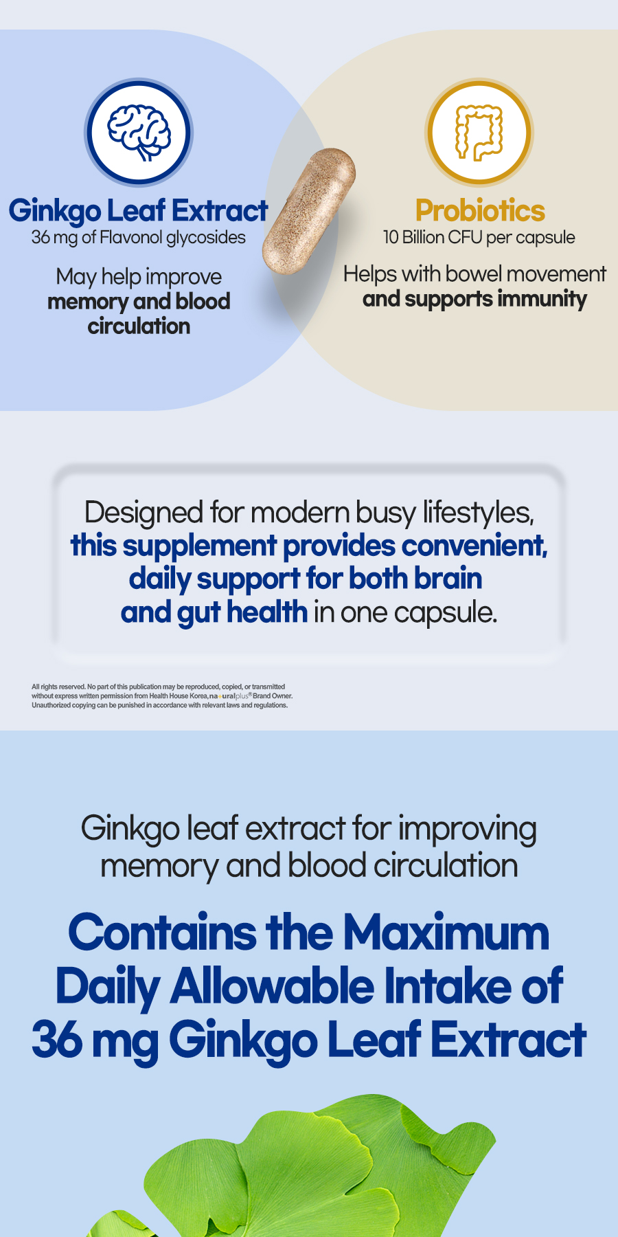 NATURALPLUS Korea Memory Care & Probiotics, Milk Thistle Extract ...