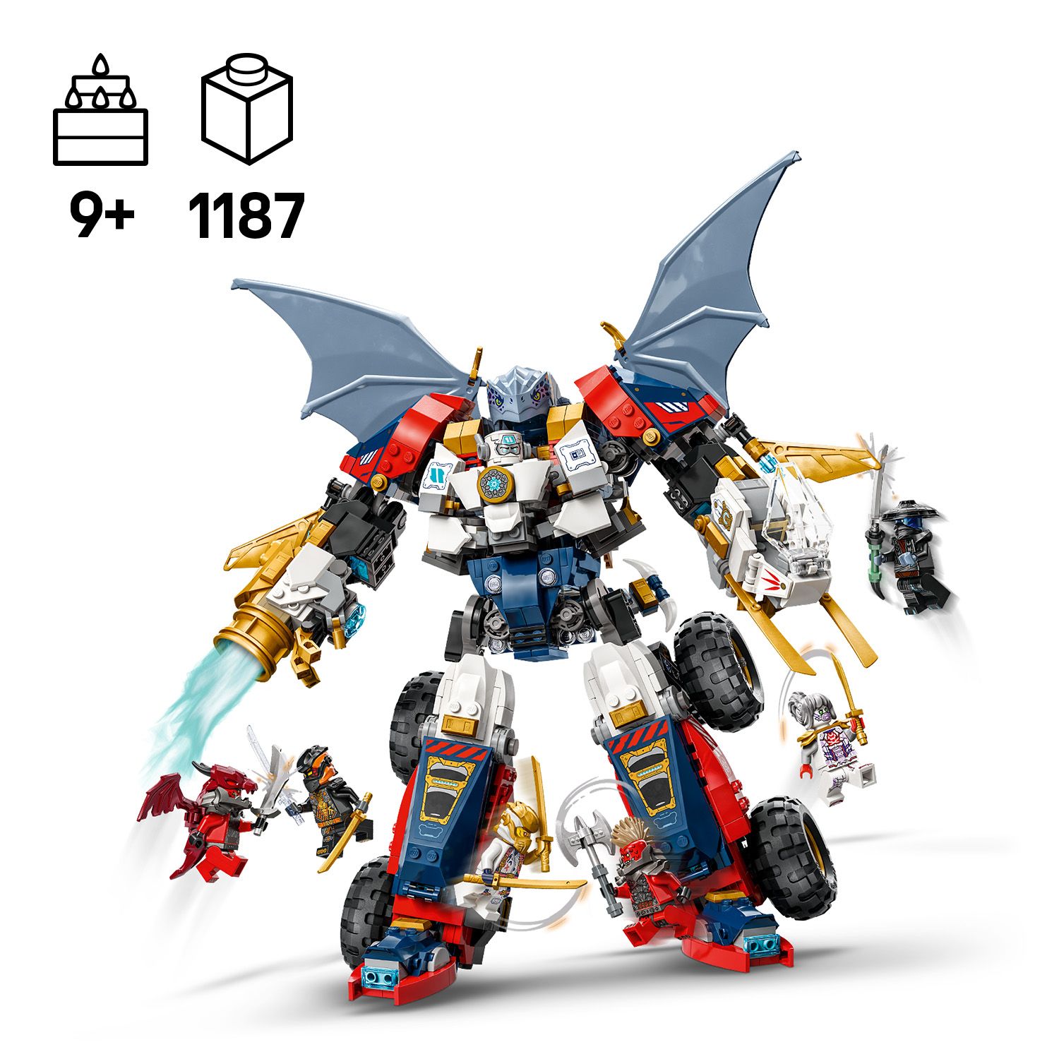 LEGO NINJAGO 71834 Zane's Ultra Combiner Mech (1187 Pieces) | Shopee ...