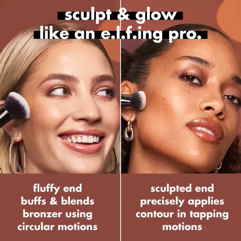 SG SELLER ELF Cosmetics Liquid Bronzer & Contour Duo Brush Contour ...