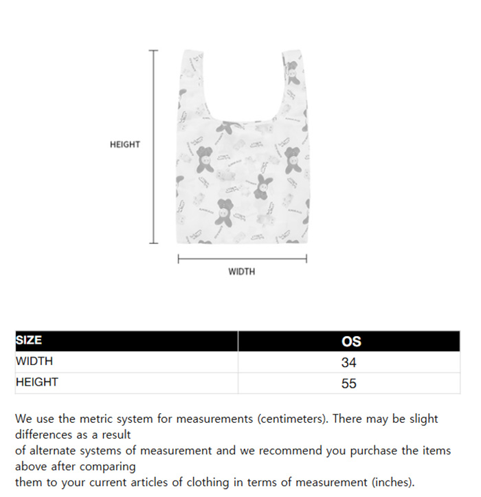 [acme de la vie ADLV] RABBIT BELLY CLOVER BELLY REUSABLE BAG | Shopee ...