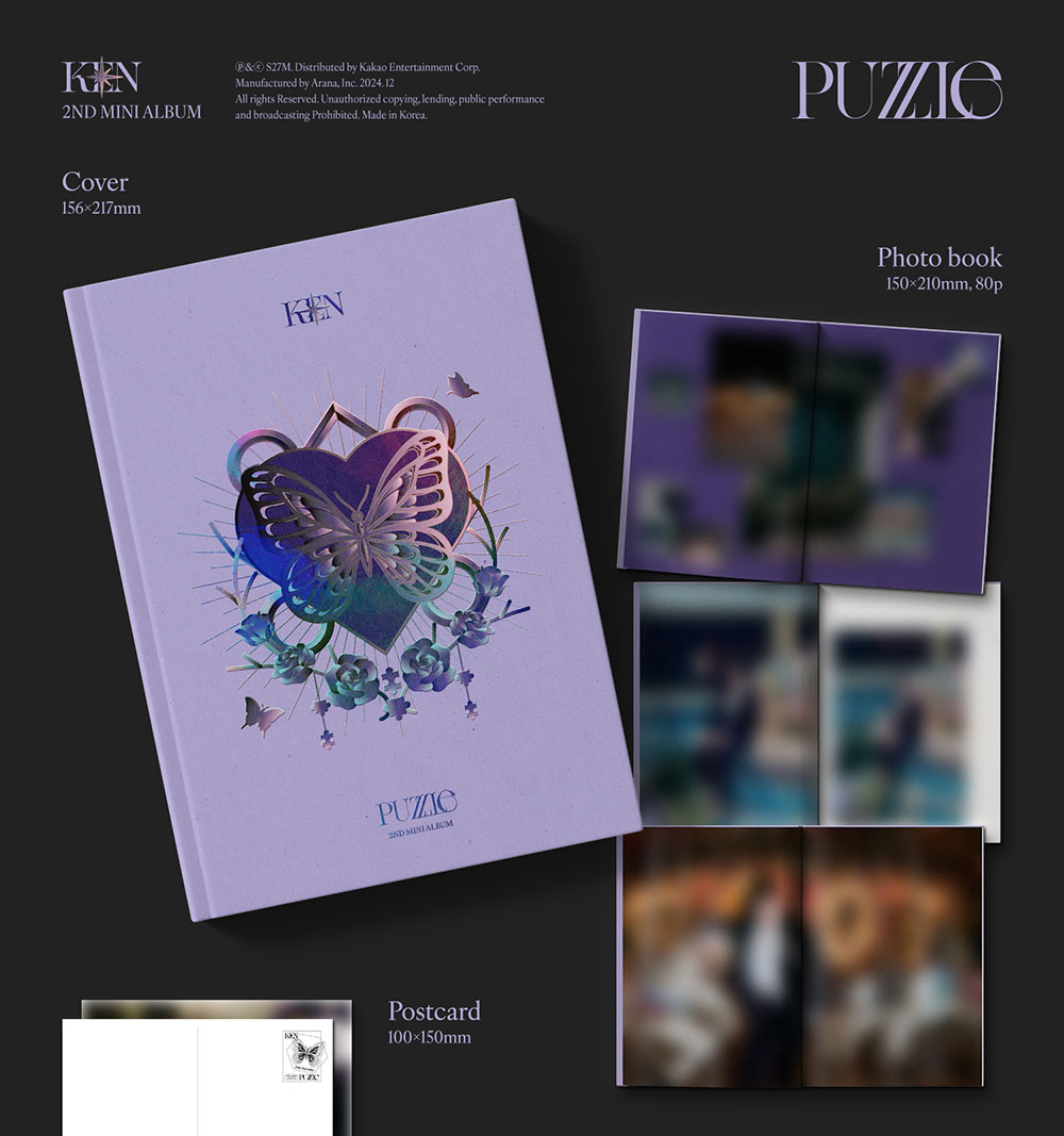 (PHOTOBOOK ver.) KEN (VIXX) [PUZZLE] 2nd MINI ALBUM (27th Dec.2024 ...