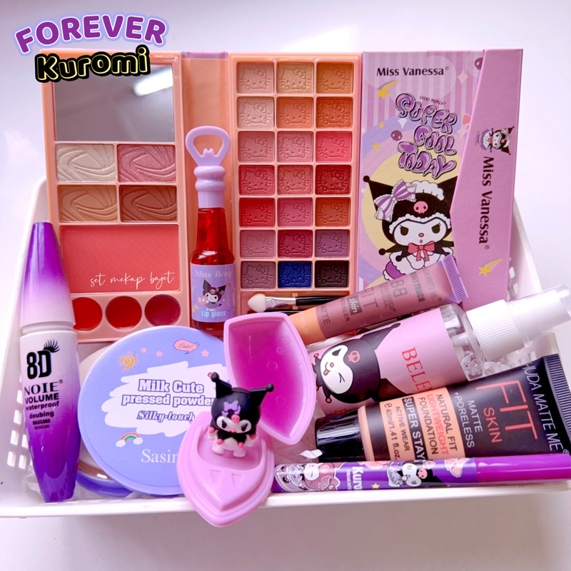SET MAKEUP FOREVER KUROMI | SET MAKEUP TEMA KUROMI | SET MAKEUP TEMA ...
