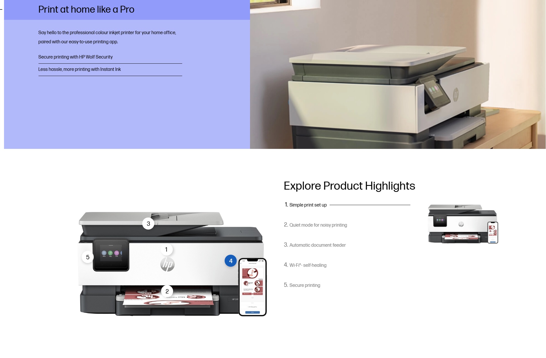 HP OfficeJet Pro 8020e All-in-One Wireless Color Inkjet / Print, Copy ...