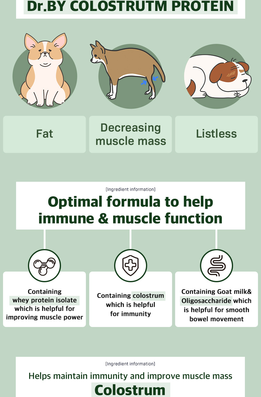 [Doctor By COLOSTRUM PROTEIN] Dog Muscle and Immunity care (30sticks ...