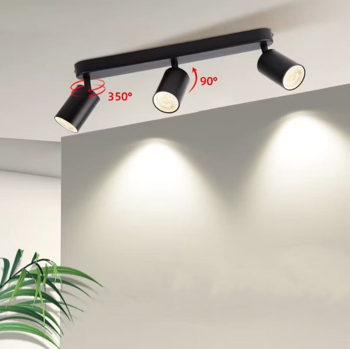 LIGHTING HUB Track light set(1M Aluminum Track + 3 Track light casing ...