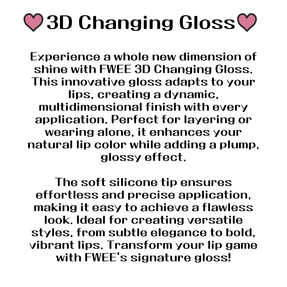fwee 3D Changing Gloss 5.6g (4colors) (00 Clear/01 Scenc Black/02 Scene ...