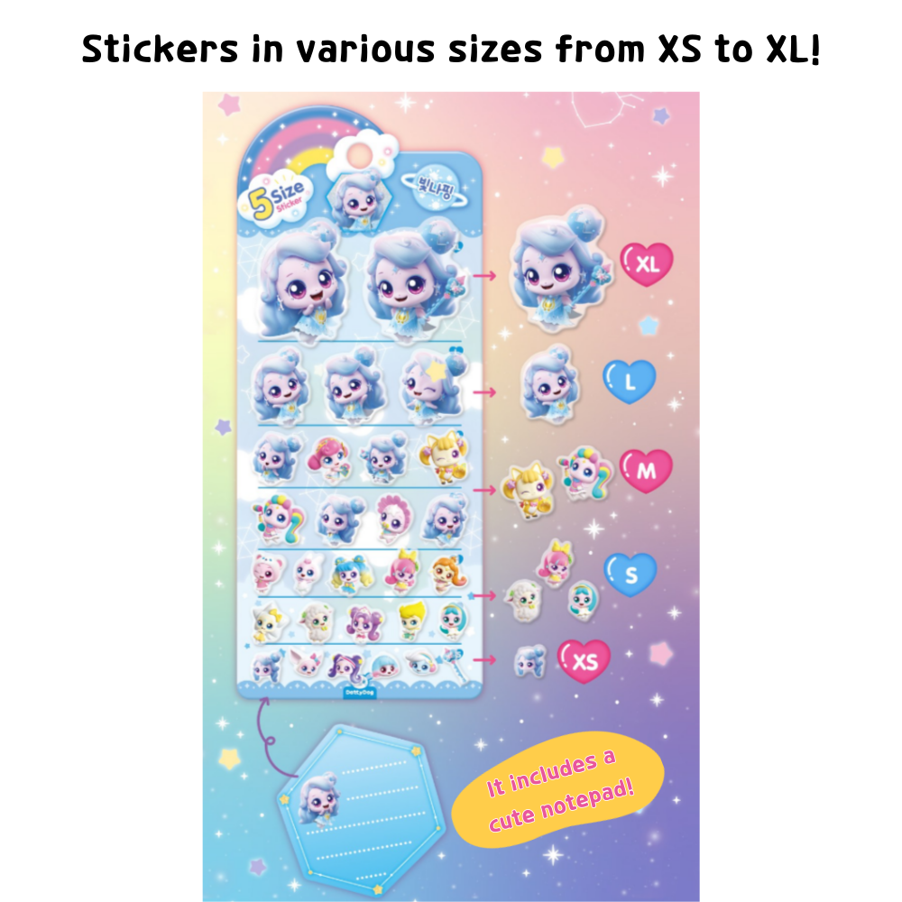 Season 5 Shooting Star Catch Teenieping Sticker Teenieping Reusable ...